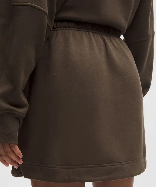 Lululemon Scuba Cinch-Waist Mini Dress - Olive Brown | Editorialist