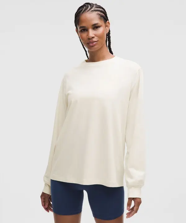 Lululemon All Yours Organic Cotton Long-sleeve Shirt - Light Ivory