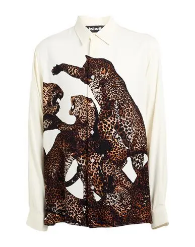 Just Cavalli Shirt Ivory Size Viscose - White