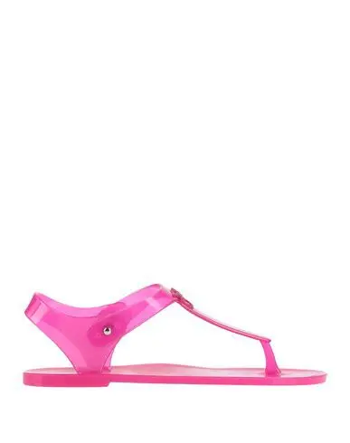 Pinko Thong Sandal In Rubber - Fuchsia