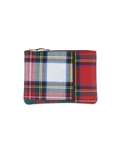 Comme Des Garçons Tartan Wool Pouch - Red