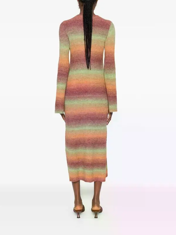 SIMONMILLER Axon Striped Midi Dress - Orange