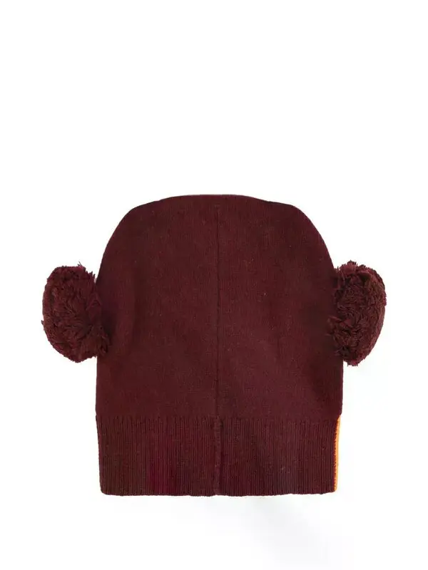 WALTER VAN BEIRENDONCK Pompom Beanie - Brown
