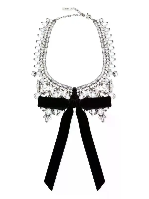 Ermanno Scervino Bow-embellished Necklace - Silver