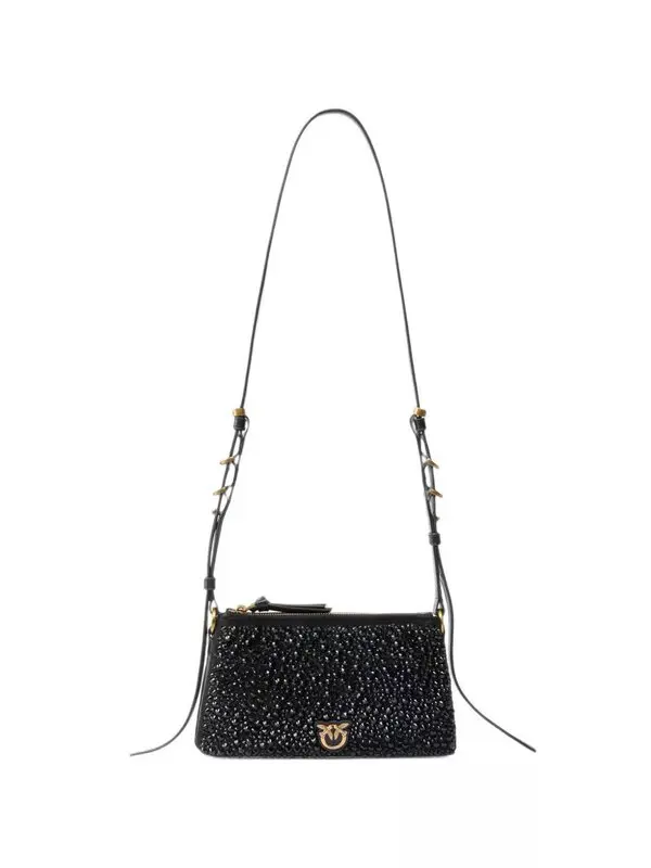 Pinko Embellished-logo Mini Bag - Black