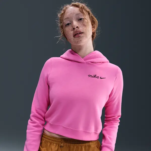 Nike Sportswear Phoenix Fleece Shrunken Hoodie - Pink