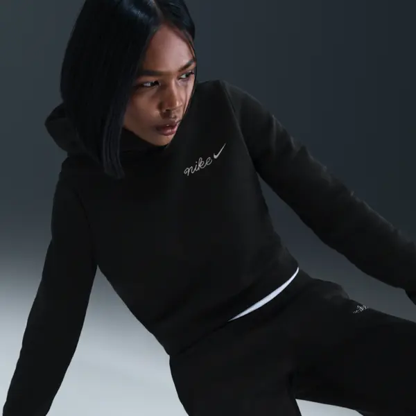 Nike Sportswear Phoenix Fleece Shrunken Hoodie - Black