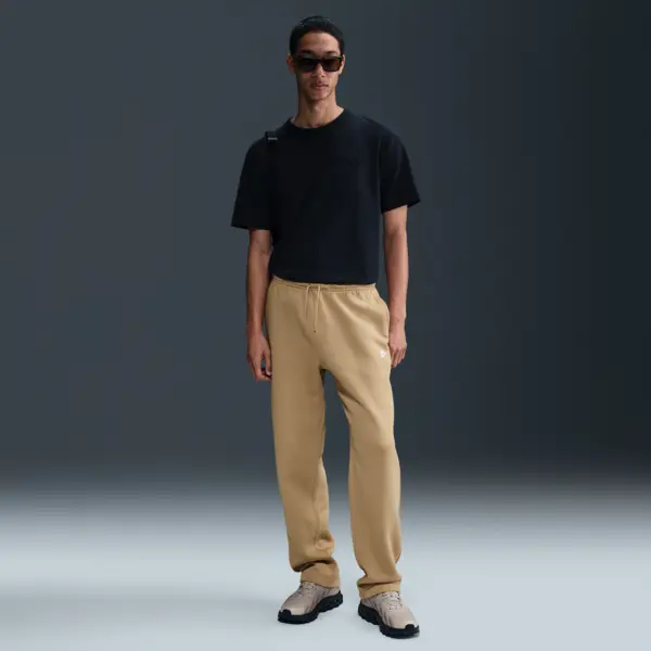 Nike Club Open-hem Fleece Pants - Brown
