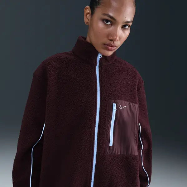Nike Sportswear Full-zip High-pile Fleece Jacket - Red