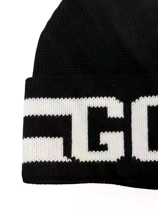 Gcds Logo-knit Wool Beanie