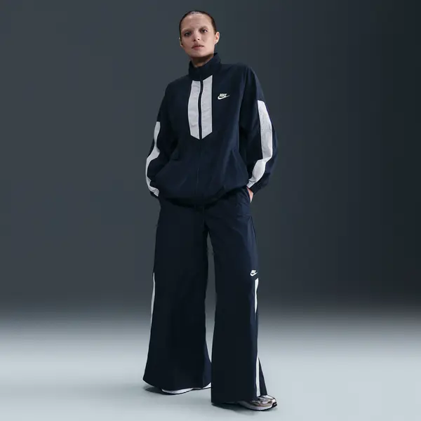 Nike Sportswear Wide-leg Woven Pants - Blue