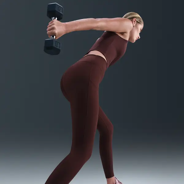Nike High-waisted 7/8 Leggings With Pockets - Red