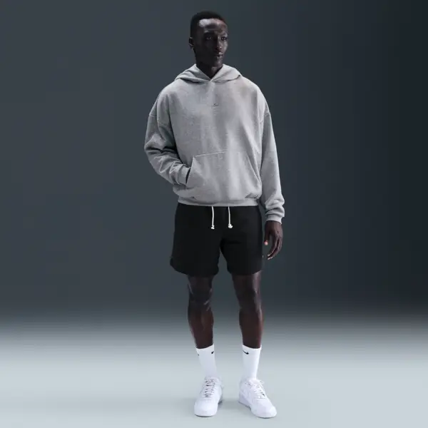 Nike Standard Issue Therma-fit Brushed Basketball Pullover Hoodie - Grey