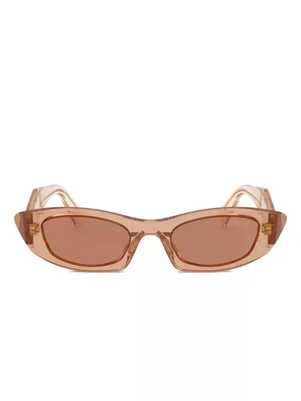 Prada Oval-frame Sunglasses - Orange
