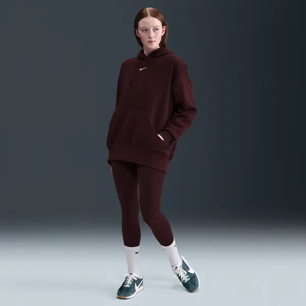 Nike Sportswear Phoenix Fleece Oversized Pullover Hoodie - Red