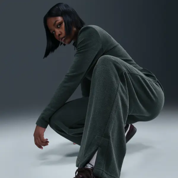 Nike Phoenix Plush High-waisted Wide-leg Fleece Pants