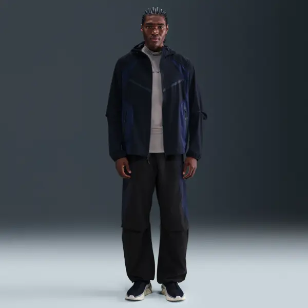 Nike Tech Dri-fit Woven Color-block Oversized Pants - Black