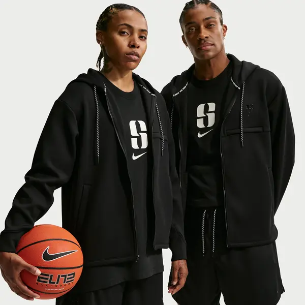 Nike Sabrina Dri-fit Loose Full-zip Basketball Hoodie - Black