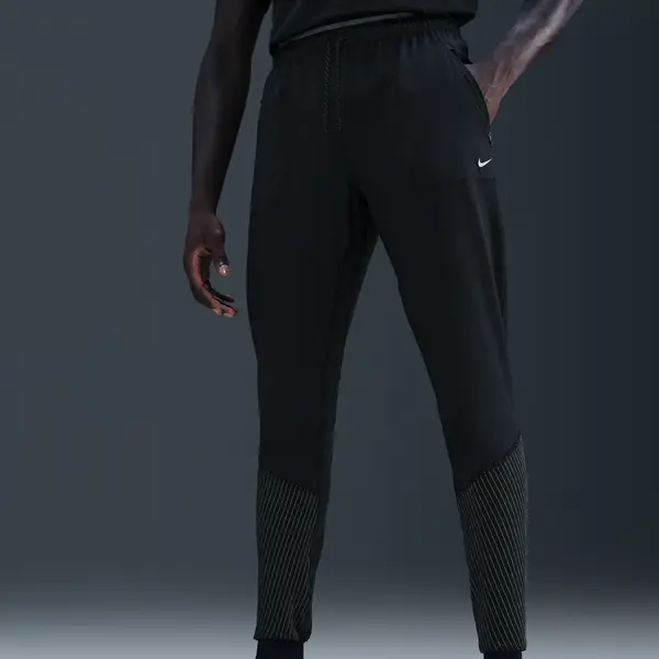 Nike Dri-fit Running Pants With Reflective Accents - Black