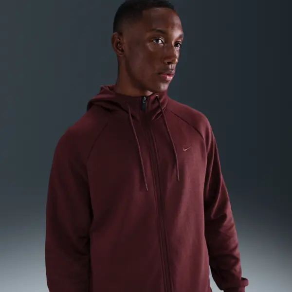 Nike Dri-fit Uv Full-zip Performance Hoodie - Red