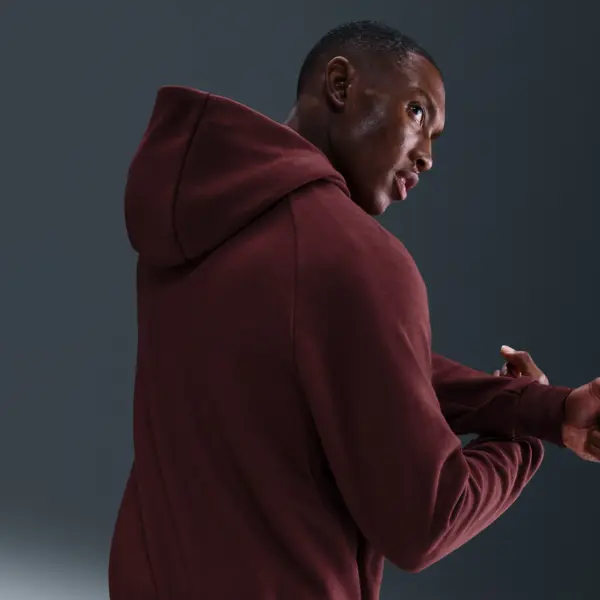 Nike Dri-fit Uv Full-zip Performance Hoodie - Red