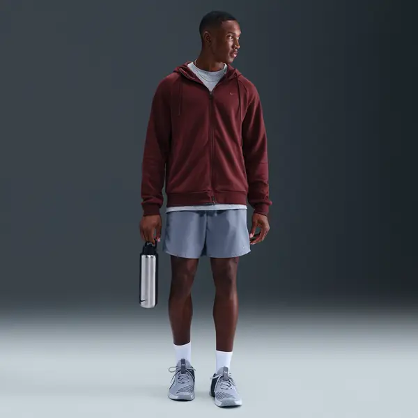 Nike Dri-fit Uv Full-zip Performance Hoodie - Red