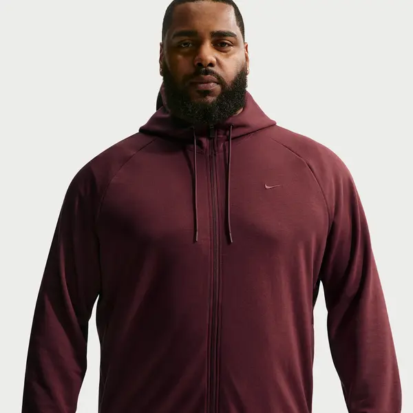 Nike Dri-fit Uv Full-zip Performance Hoodie - Red