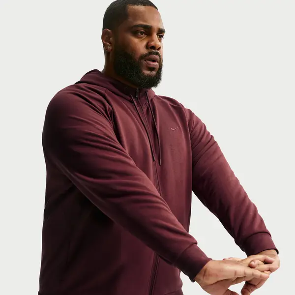 Nike Dri-fit Uv Full-zip Performance Hoodie - Red