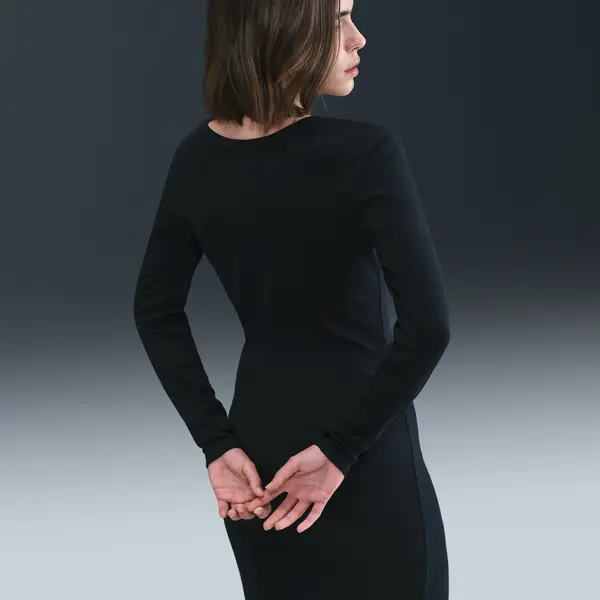 Nike Sportswear Chill Knit Women's Tight Long-Sleeve Midi Mini-Rib Dress