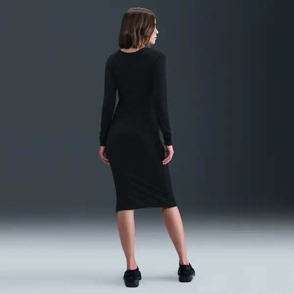 nike sportswear chill knit dress Nike Sportswear Women's Chill Knit Black Tight Mini-Rib Tank Dress XL