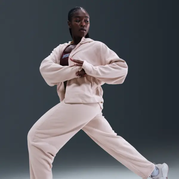 Nike Therma-fit Mid-rise Fleece Pants - Pink