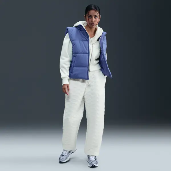 Nike Sportswear Phoenix Fleece Oversized High-waisted Jacquard Pants - White