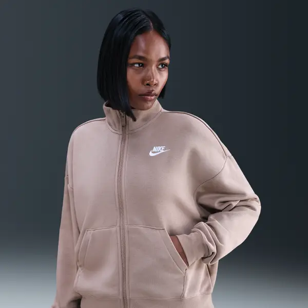 Nike Sportswear Club Fleece Loose Track Jacket - Brown