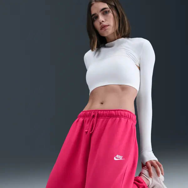 Nike Sportswear Club Fleece Mid-rise Oversized Sweatpants - Pink