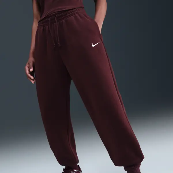 Nike Sportswear Phoenix Fleece High-waisted Oversized Sweatpants - Red