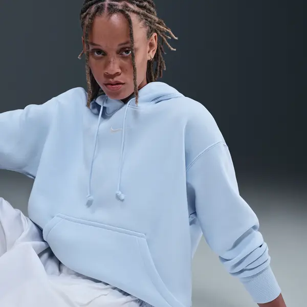 Nike Sportswear Phoenix Fleece Oversized Pullover Hoodie - Blue