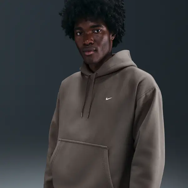 Nike Solo Swoosh Pullover Hoodie - Grey