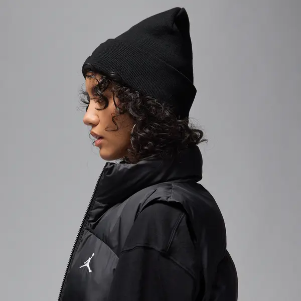 JORDAN Satin-lined Beanie - Black
