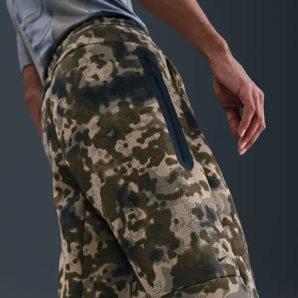 Nike Tech Open-hem Fleece Camo Pants - Brown