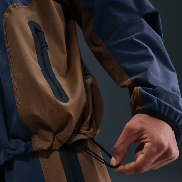 Nike Tech Dri-fit Woven Color-block Windrunner Loose Jacket - Blue