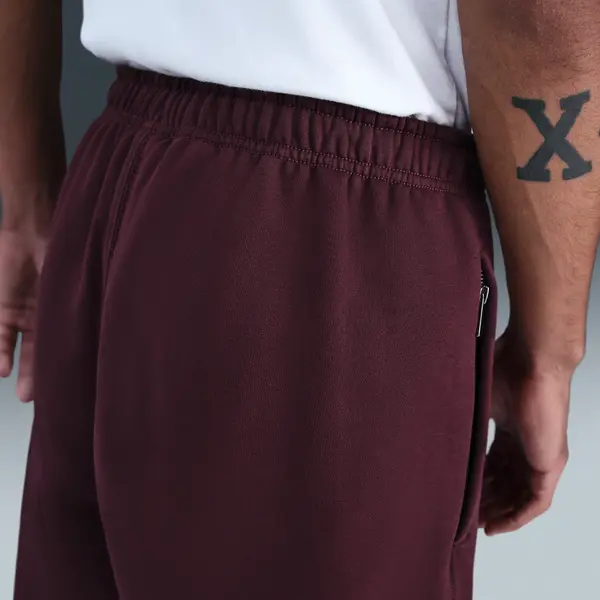 Nike Solo Swoosh Cuffed Fleece Pants - Red
