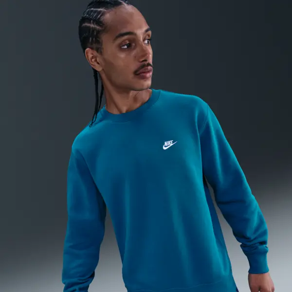 Nike Club Fleece Crew - Blue