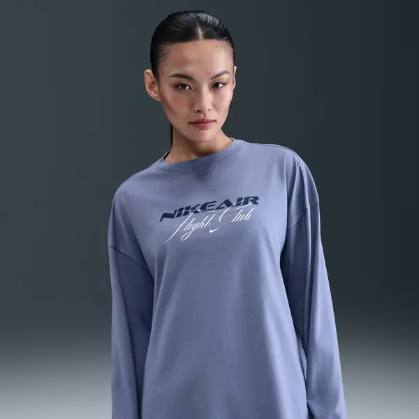 Nike Sportswear Oversized Long-sleeve T-shirt - Blue