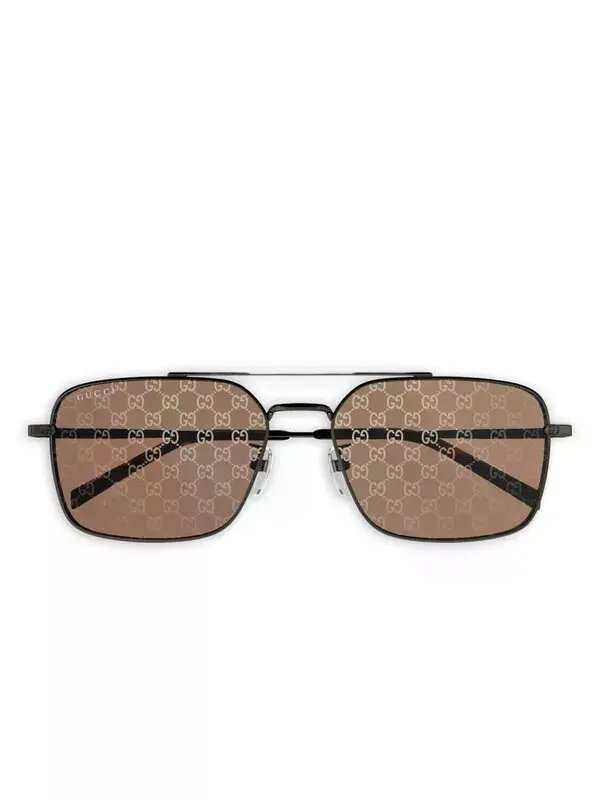 Gucci Geometric-frame Sunglasses - Black
