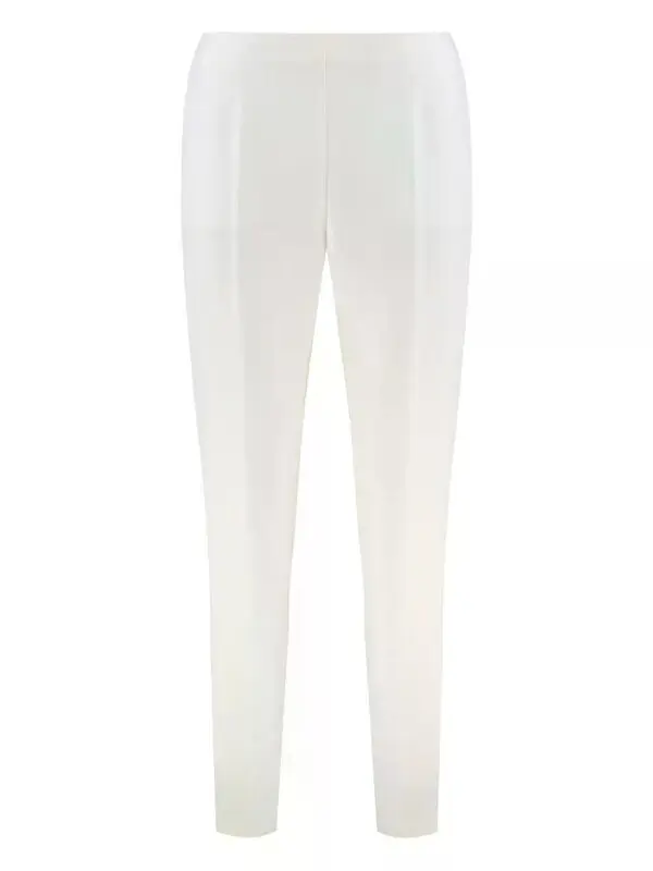 Alberta Ferretti Pressed-crease Trousers - White