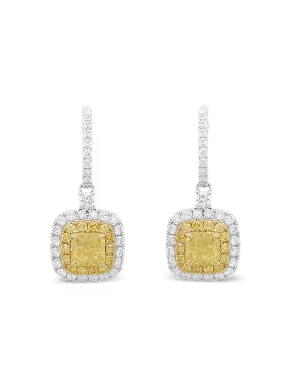 HYT JEWELRY 18k Yellow Gold Diamond Earrings - White