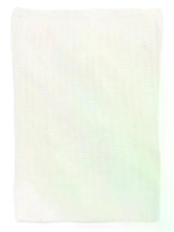 MA'RY'YA Ribbed-knit Scarf - White