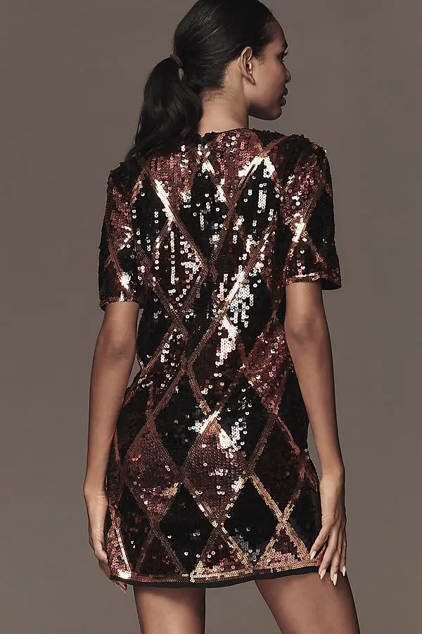 Endless Rose Short-sleeve Sequin Mini Dress