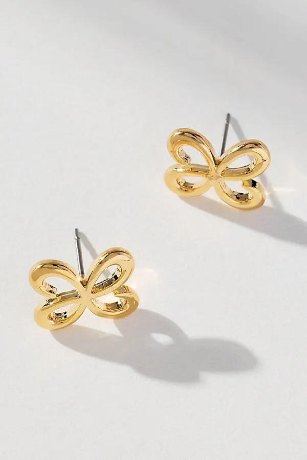 Maeve Logo Post Earrings - Gold