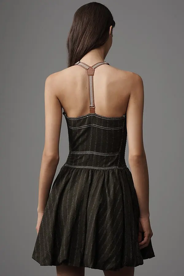 Halter Sweetheart Bubble Mini Dress